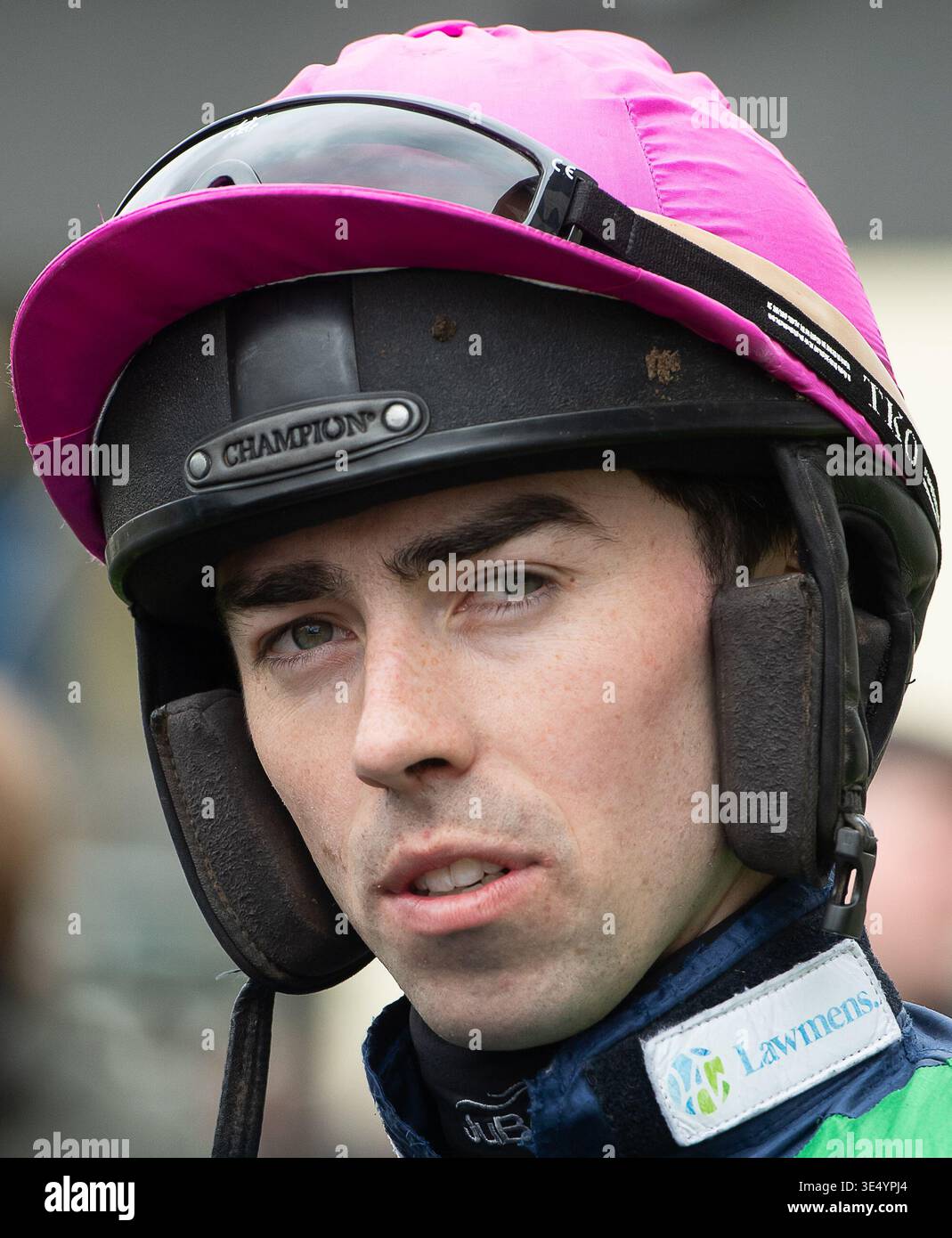 Ascot, Berkshire, UK. 29th March, 2026. Jockey Kevin Brogan after ...