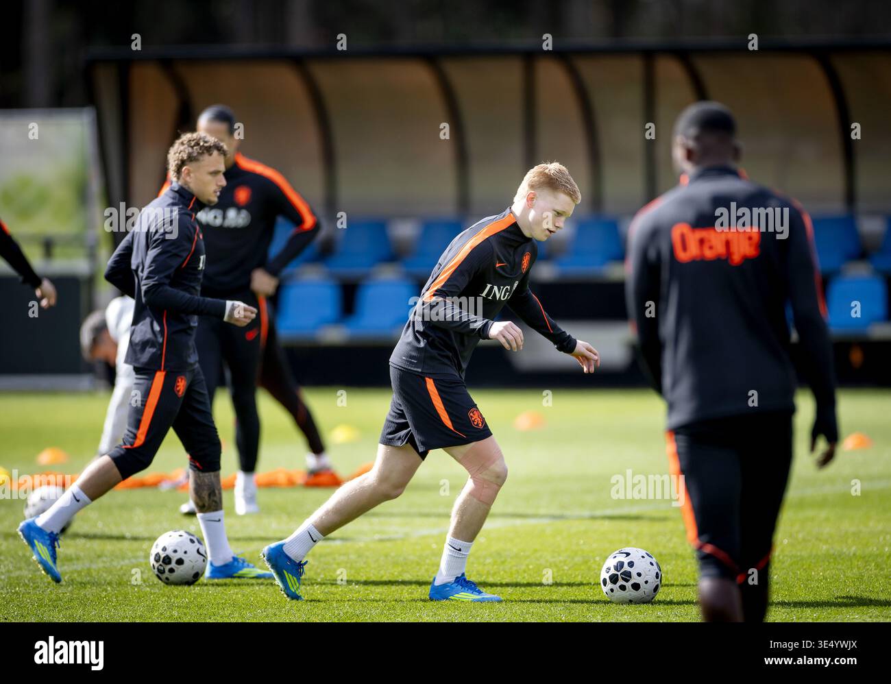 ZEIST - Noal Lang and Kees Smit during a training session of the Dutch ...