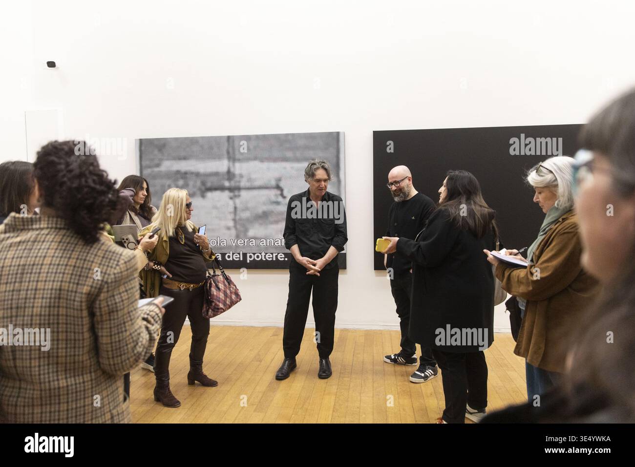 Milan, PAC, Press preview of the exhibition 'Marco Fusinato - The only ...