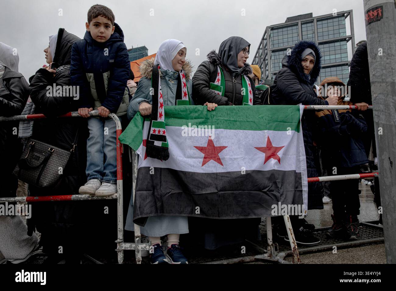 On Monday, March 30, 2026, supporters of Syrian President Ahmed al ...