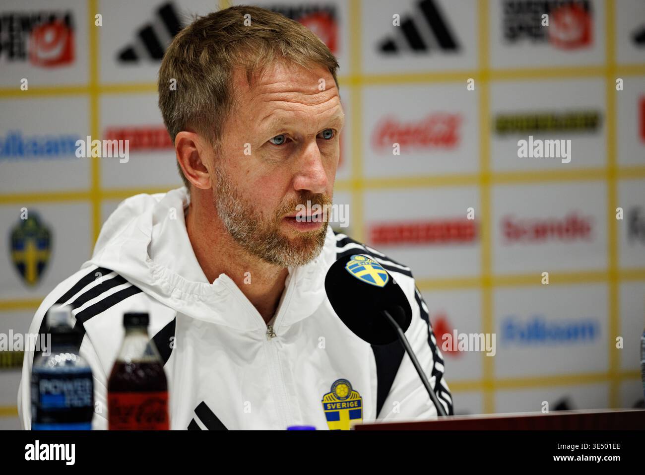 Solna, Sweden. 30th Mar 2026; Graham Potter (Sweden) seen during ...
