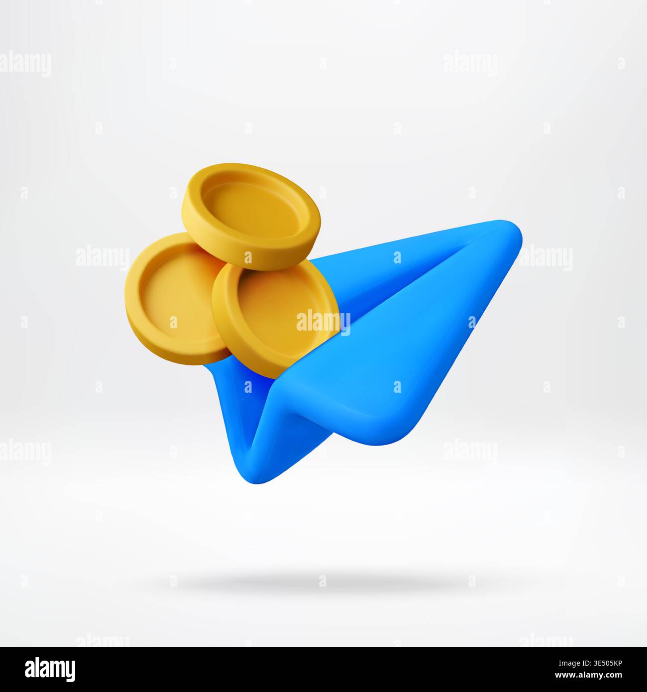 Paper plane gold coin hi-res stock photography and images - Alamy