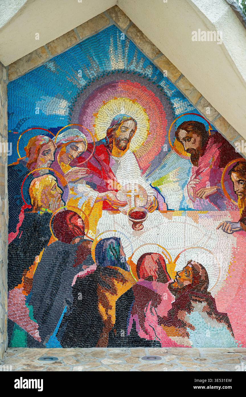Mosaic of the Last Supper, the Fifth Luminous Mystery of the Rosary ...