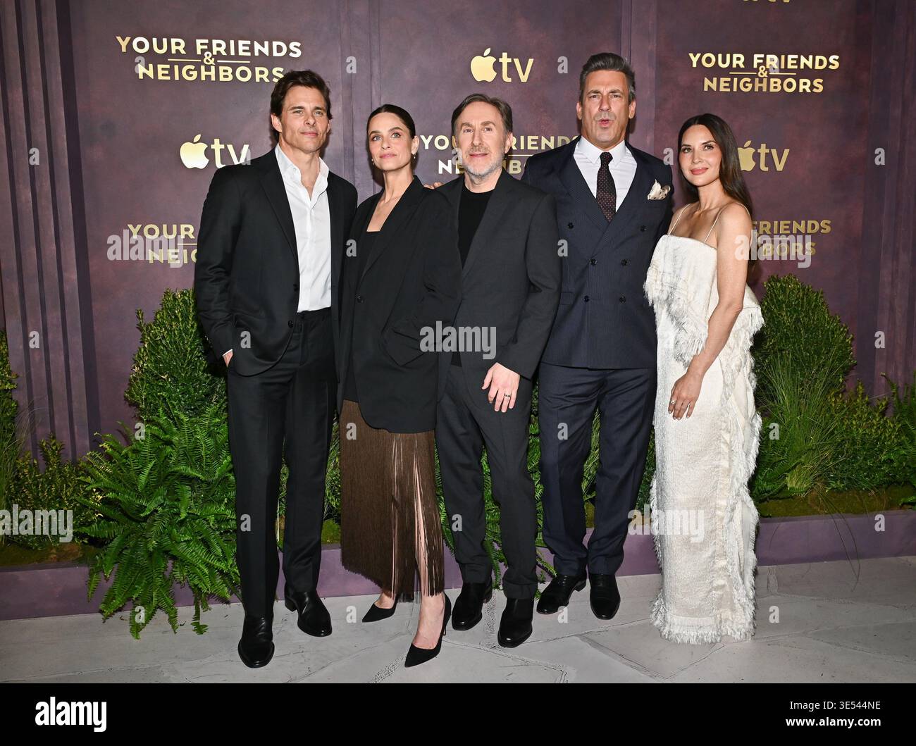 James Marsden, left, Amanda Peet, Jonathan Tropper, Jon Hamm and Olivia ...