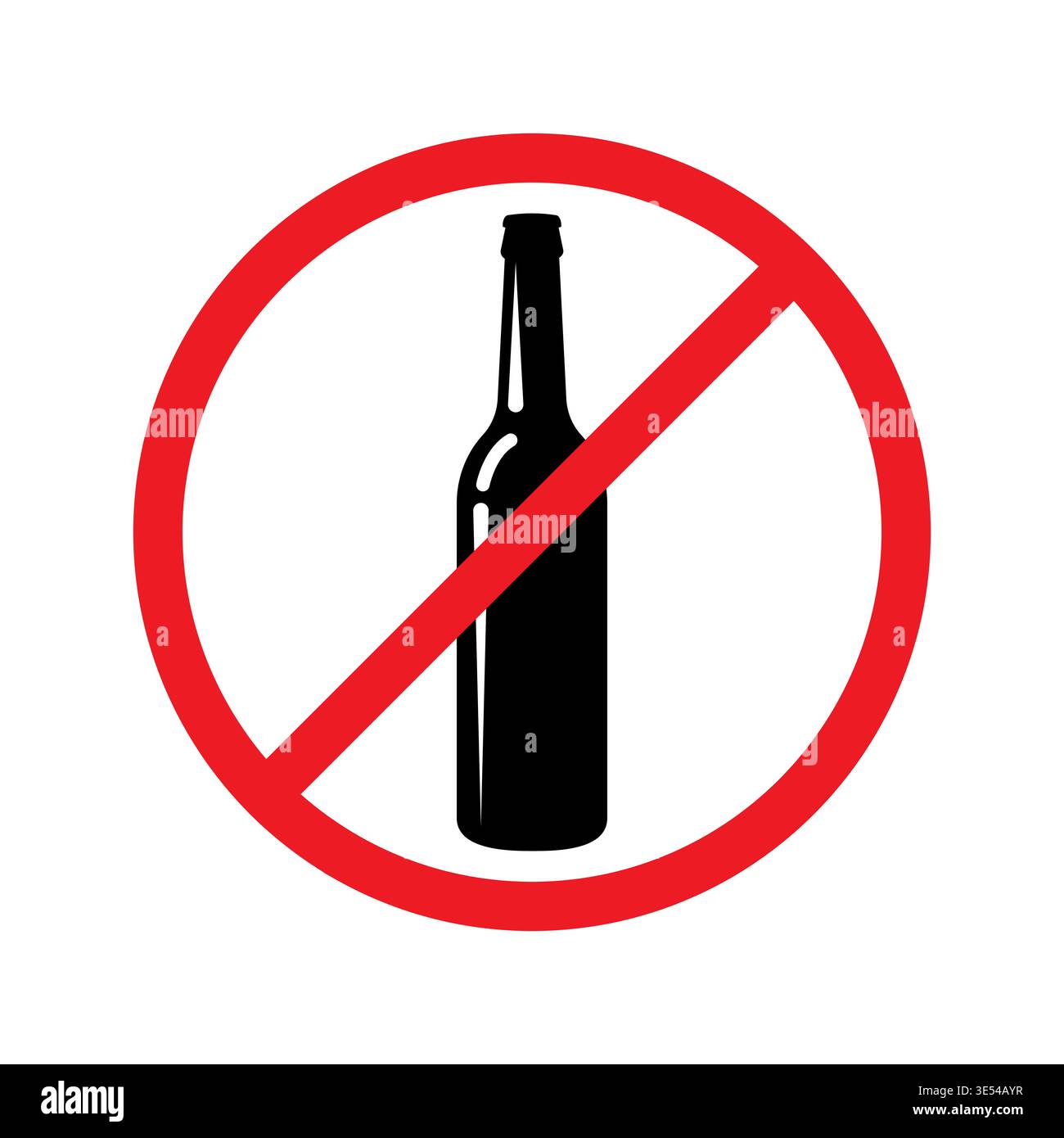 No Alcohol Sign. Vector Illustration Stock Vector Image & Art - Alamy