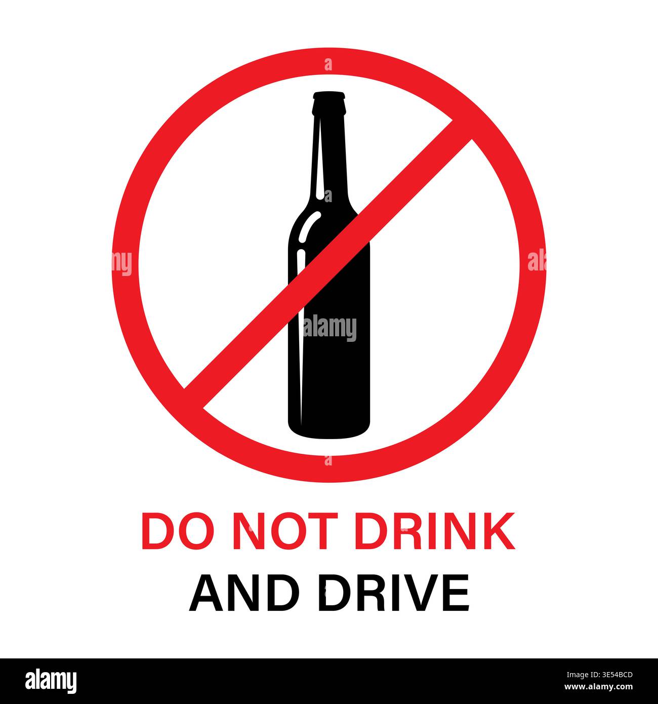 Do Not Drink and Drive Sign. Vector Illustration Stock Vector Image ...