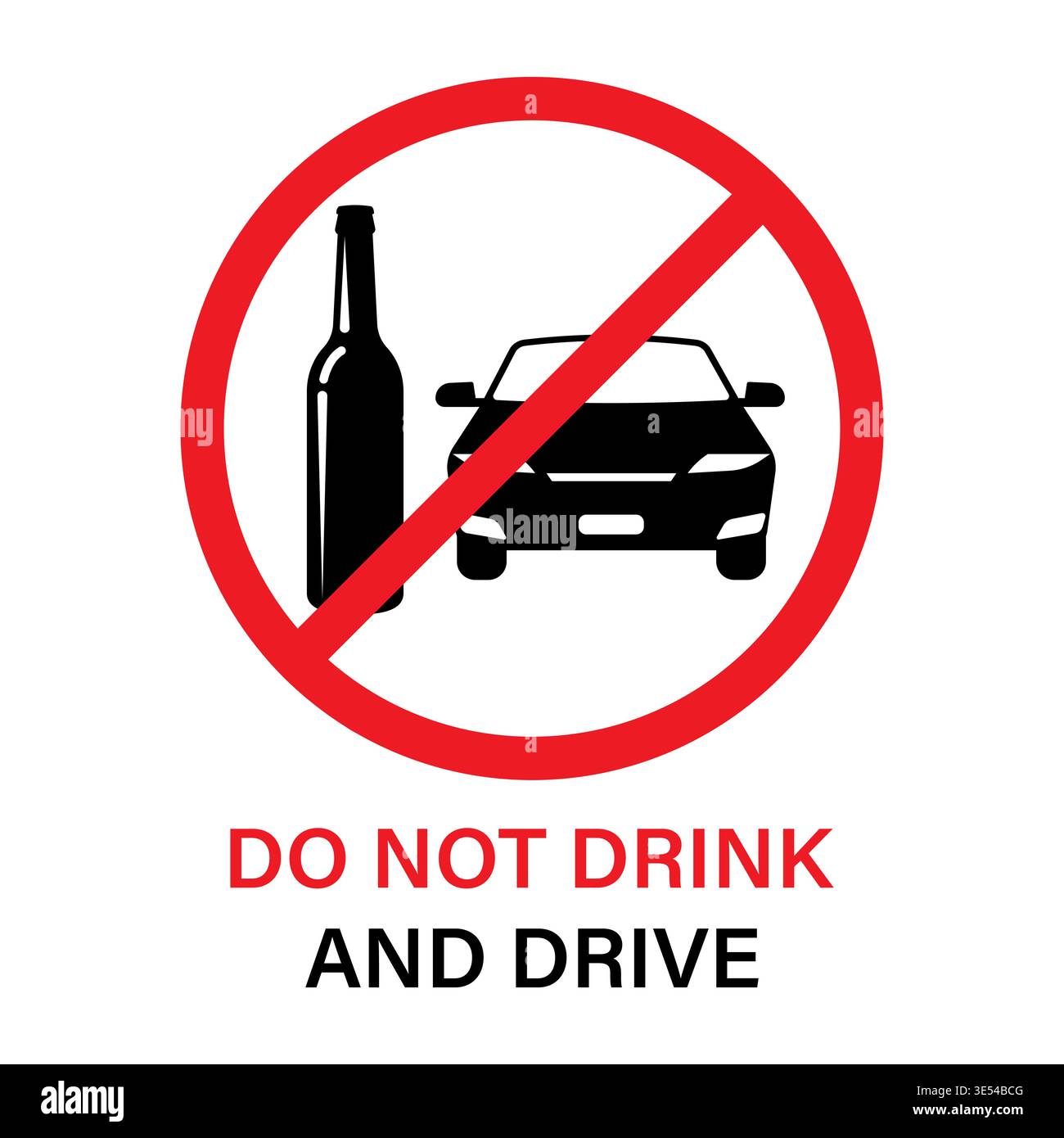 Do Not Drink and Drive Sign. Vector Illustration Stock Vector Image ...