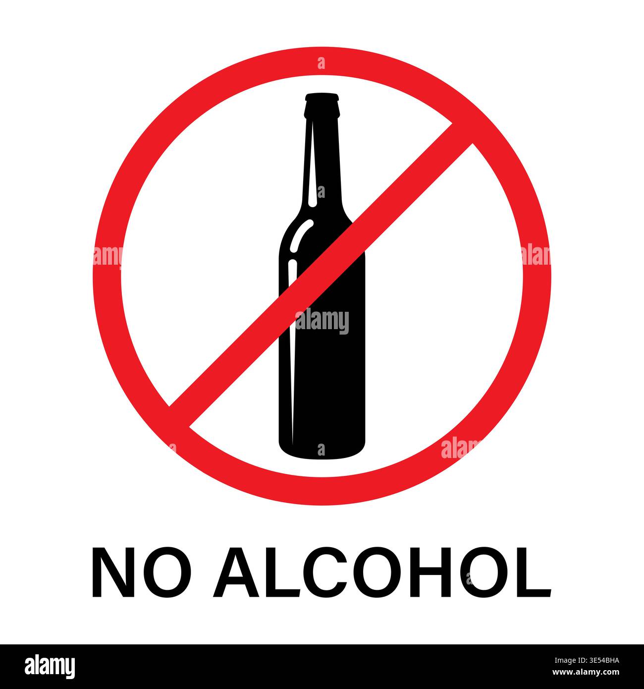 No Alcohol Sign. Vector Illustration Stock Vector Image & Art - Alamy