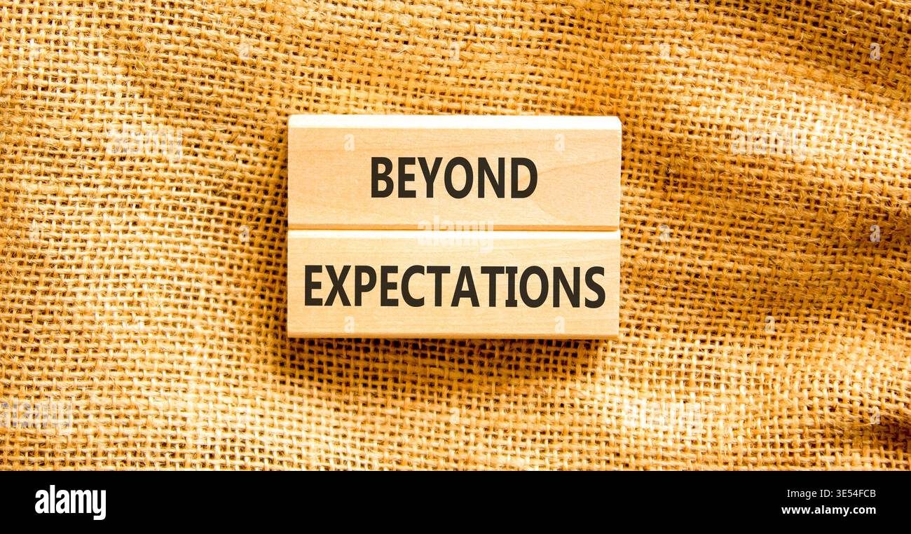 Beyond expectations words symbol. Concept words Beyond expectations on ...
