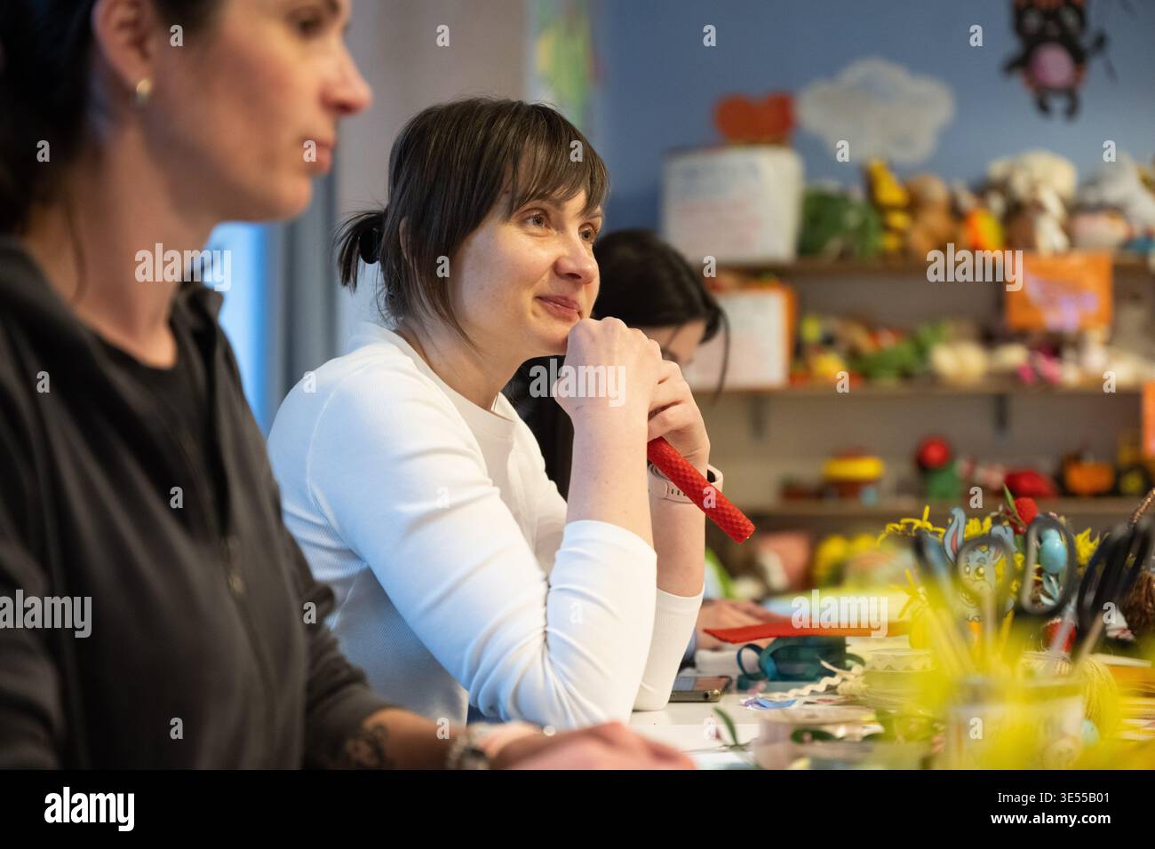 Easter workshop at the Kalyna Ukrainian Refugee Community Centre, in ...