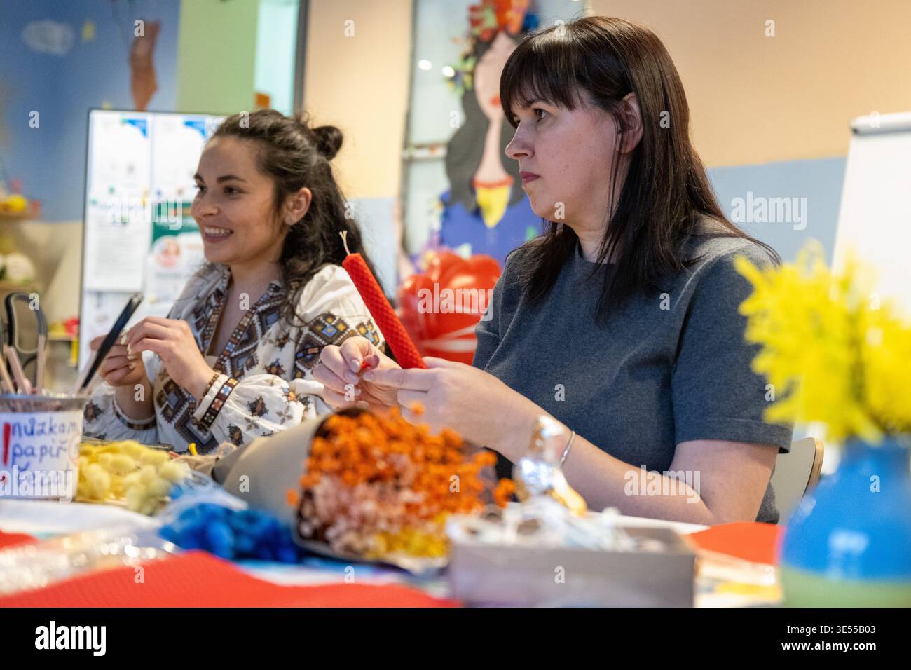 Easter workshop at the Kalyna Ukrainian Refugee Community Centre, in ...