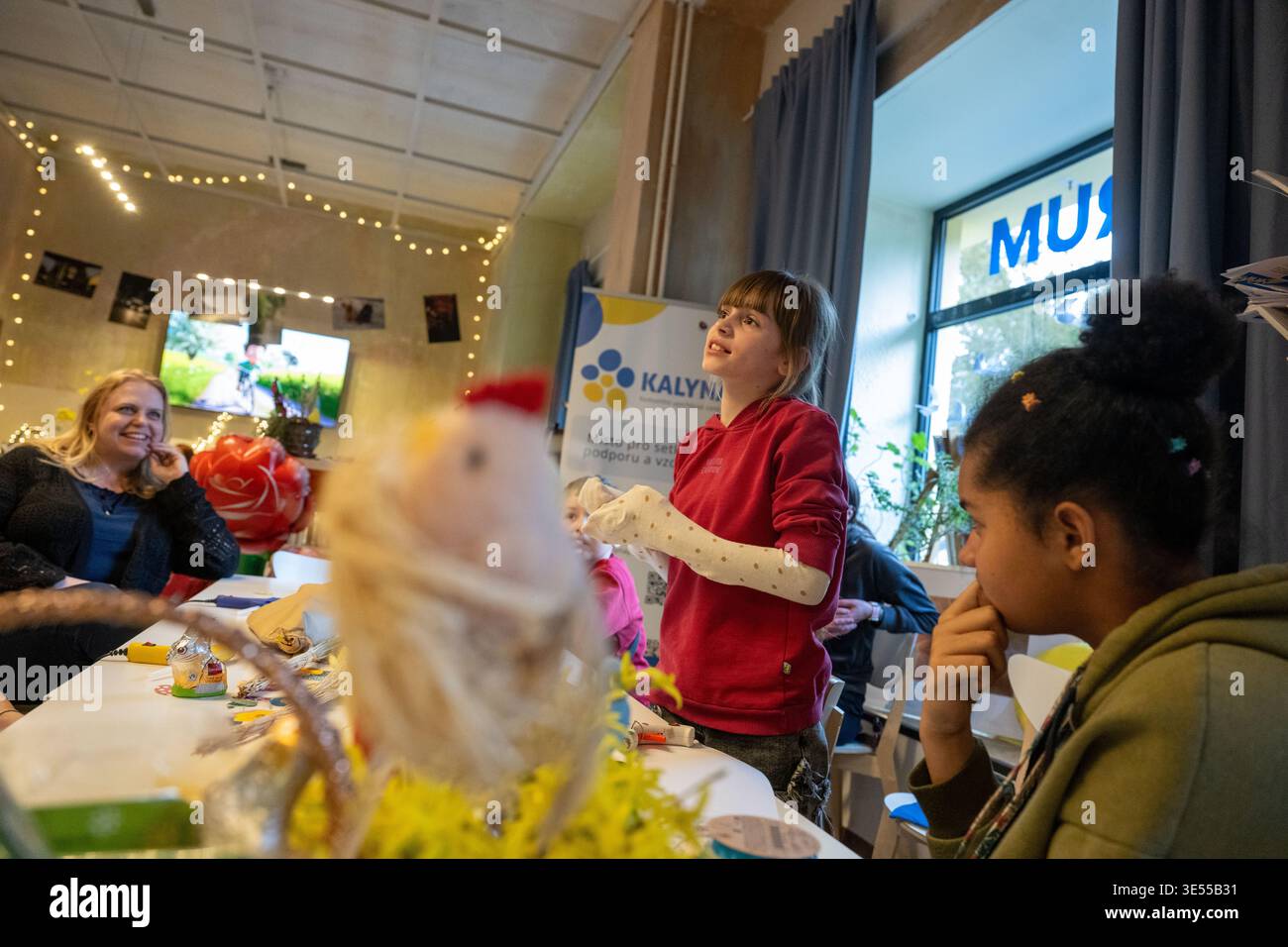 Easter workshop at the Kalyna Ukrainian Refugee Community Centre, in ...
