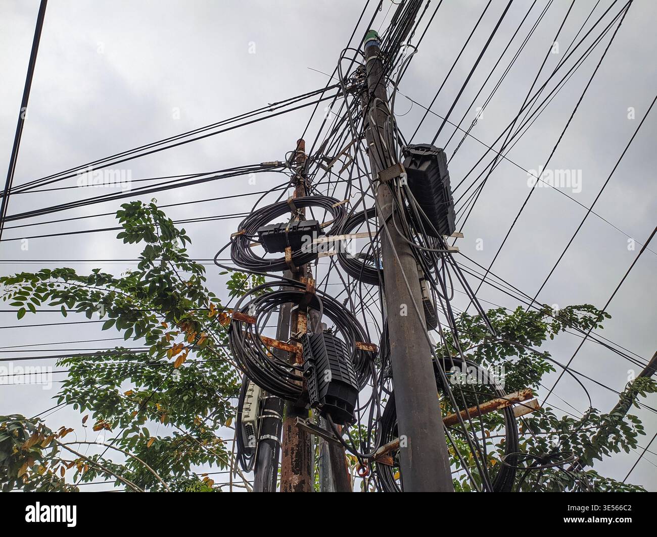 Tangled Electrical Wires Hazard