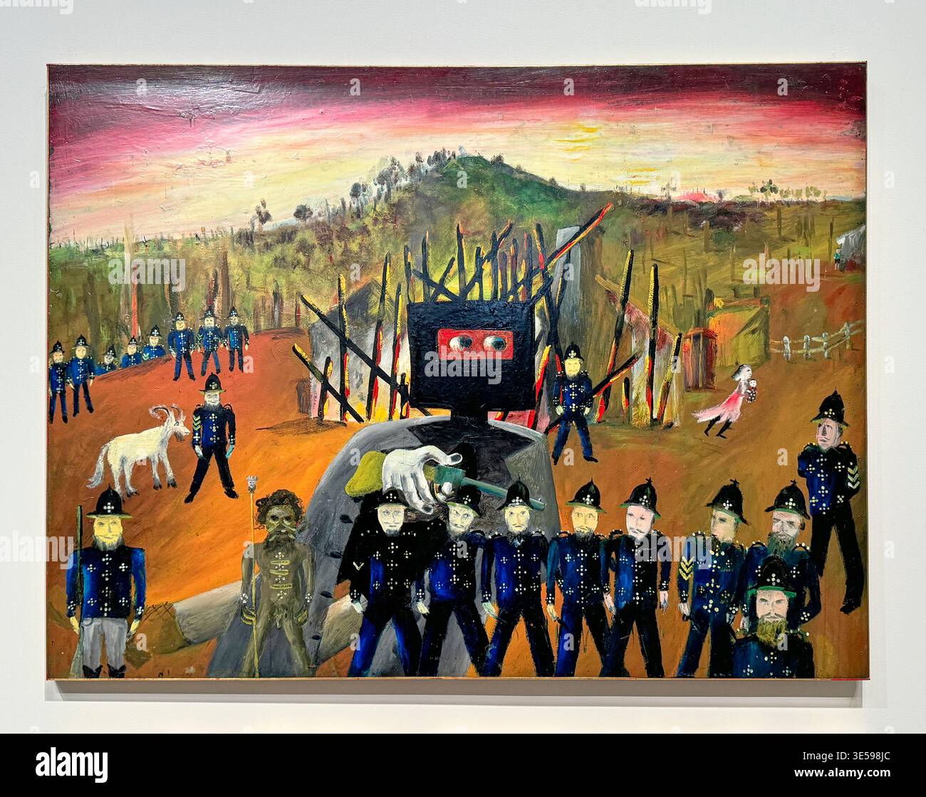 Capture of Kelly in his armor by police.The Sidney Nolan Ned Kelly ...