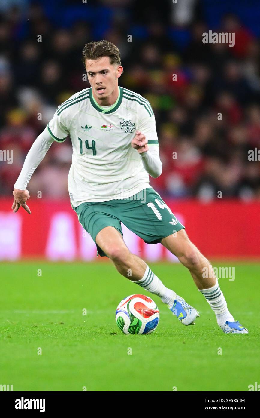 Cardiff, Wales, 31st March 2026. Isaac Price of Northern Ireland during ...