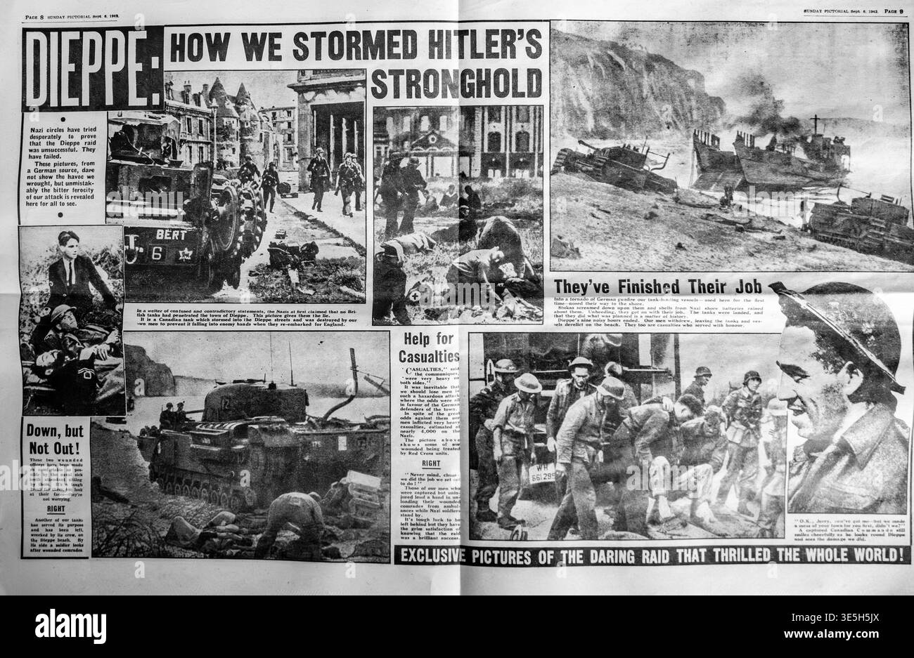 Double page spread two page spread Black and White Stock Photos ...