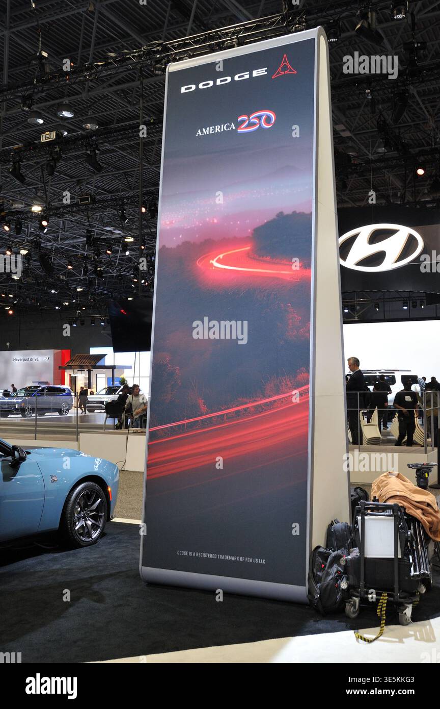 Dodge signage on display at the 2026 NY International Auto Show at the ...