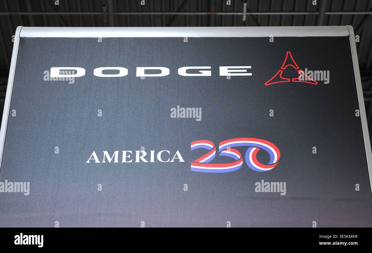 Dodge signage on display at the 2026 NY International Auto Show at the ...