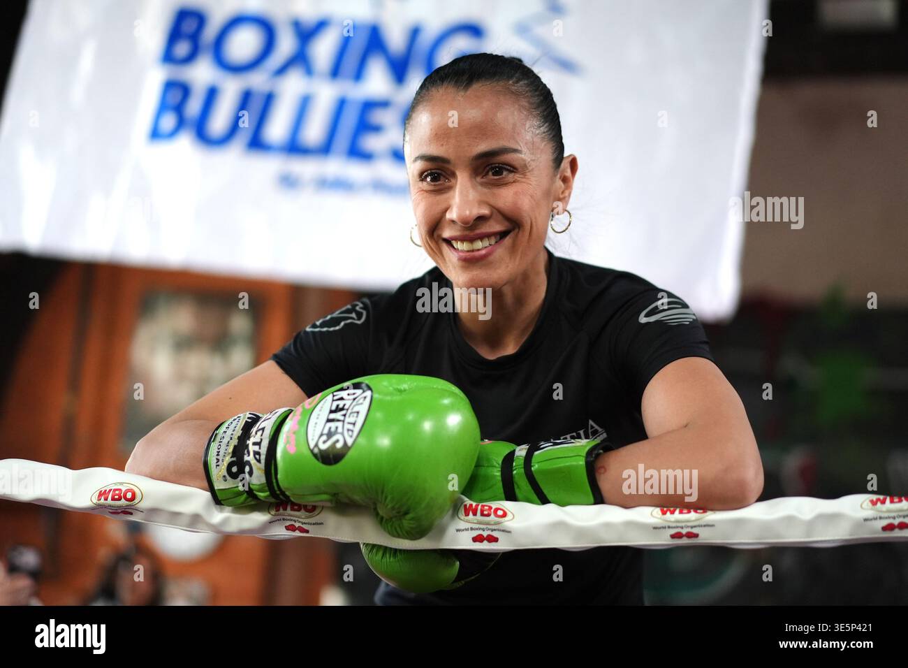 Irma Garcia during a workout at All Stars Boxing Gym, London. Picture ...