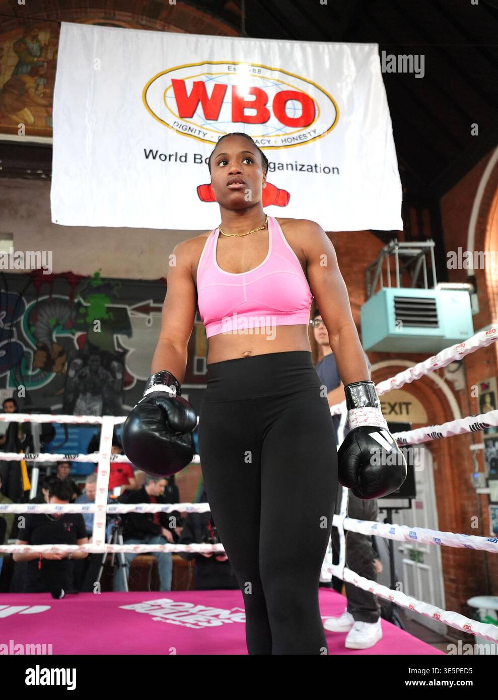 Caroline Dubois during a workout at All Stars Boxing Gym, London ...