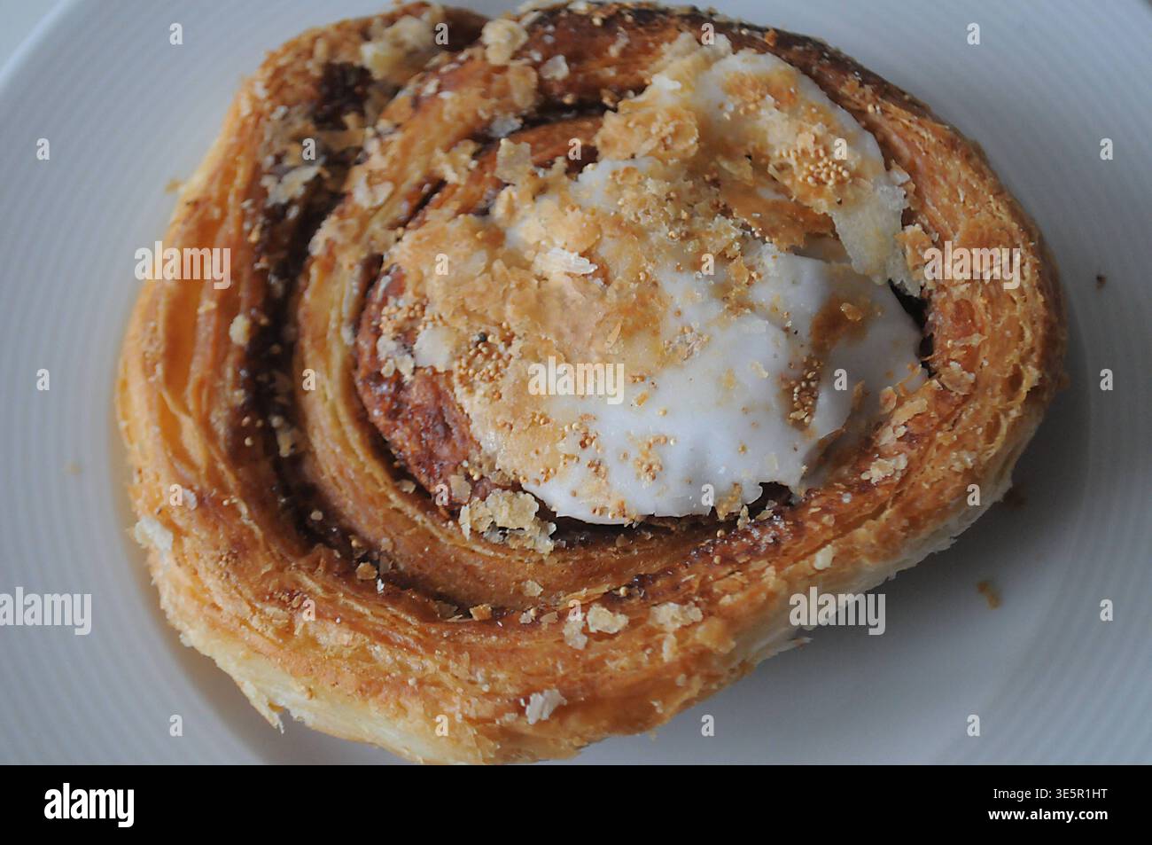 Copenhagen/Denmark /02 APRIL 2026 / dANISH PASTRY ON PLATE IN KASTRUP ...