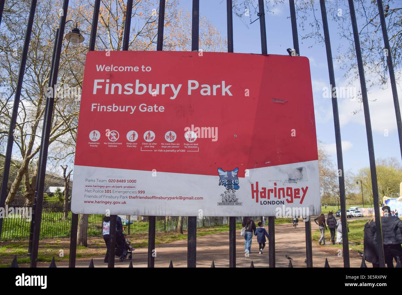 London, UK. 2nd April 2026. Finsbury Park entrance sign. Credit: Vuk ...