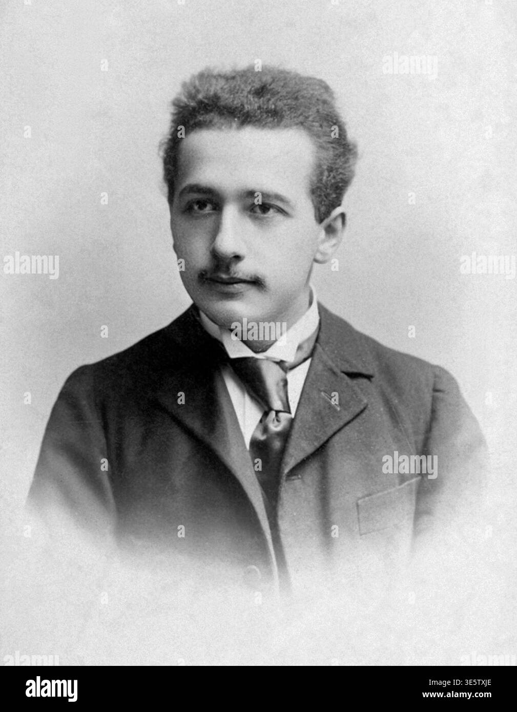 A 17-year-old Albert Einstein in his formal graduation portrait, taken ...