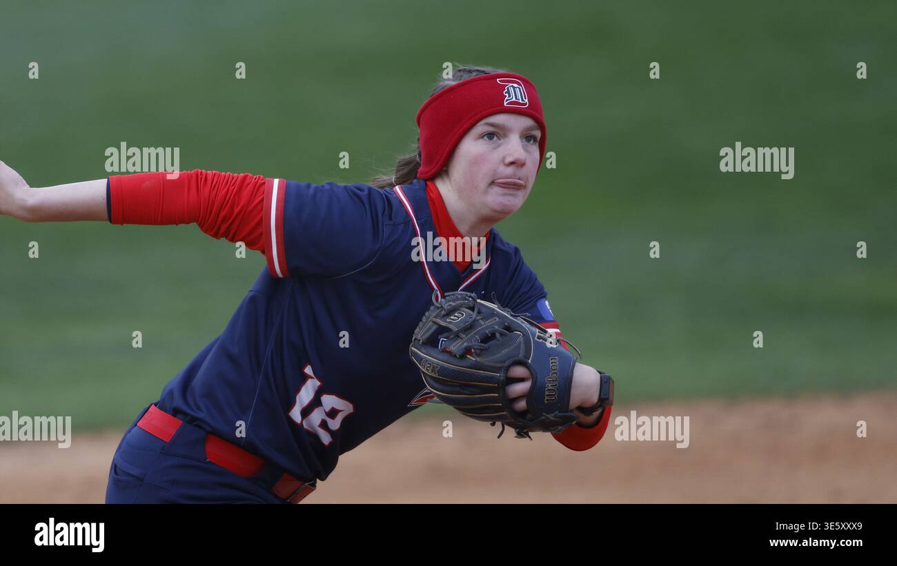 Detroit Mercy's Natalie Babcock plays during an NCAA softball game on ...