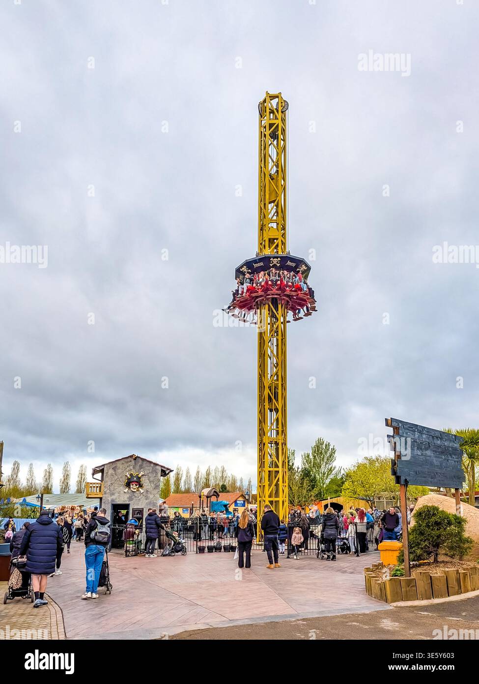 Crealy Theme Park, Devon, UK. 3 April 2026. Visitors experience the ...
