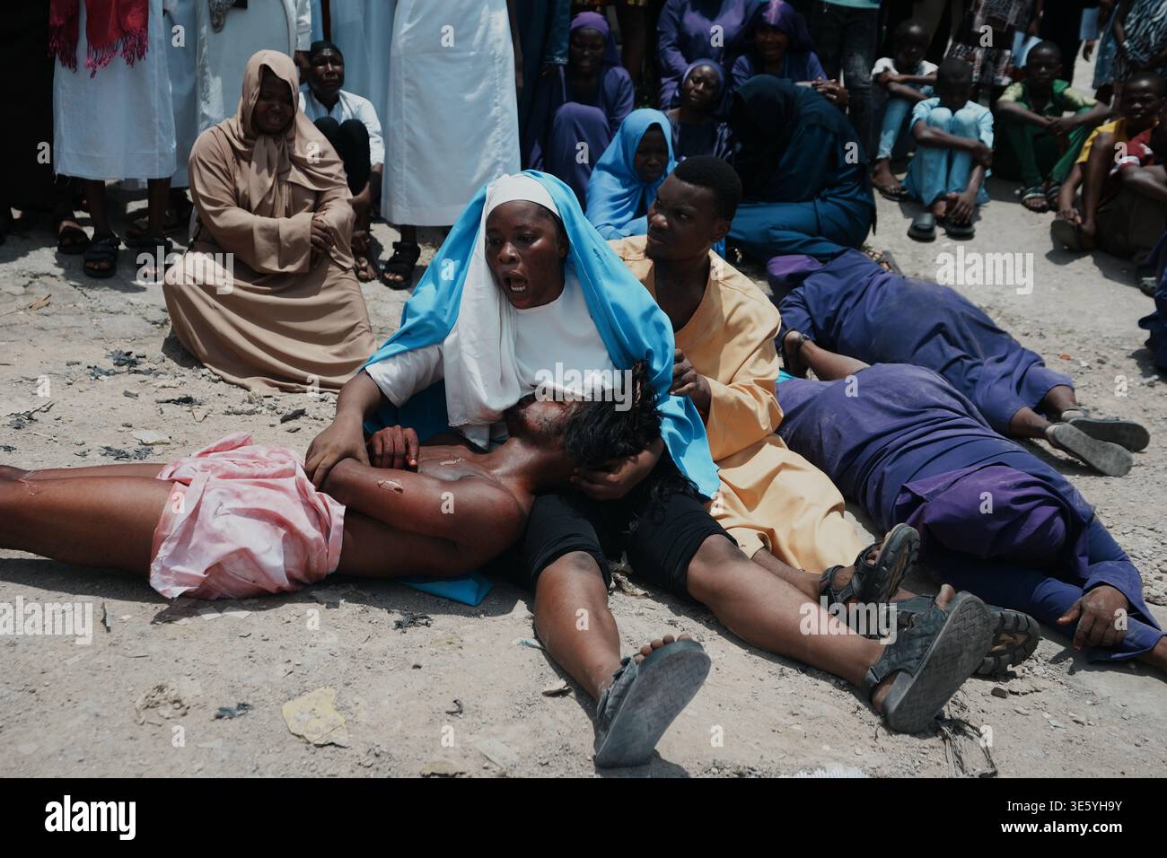 Members of the St Francis Catholic Church take part in a Way of the ...