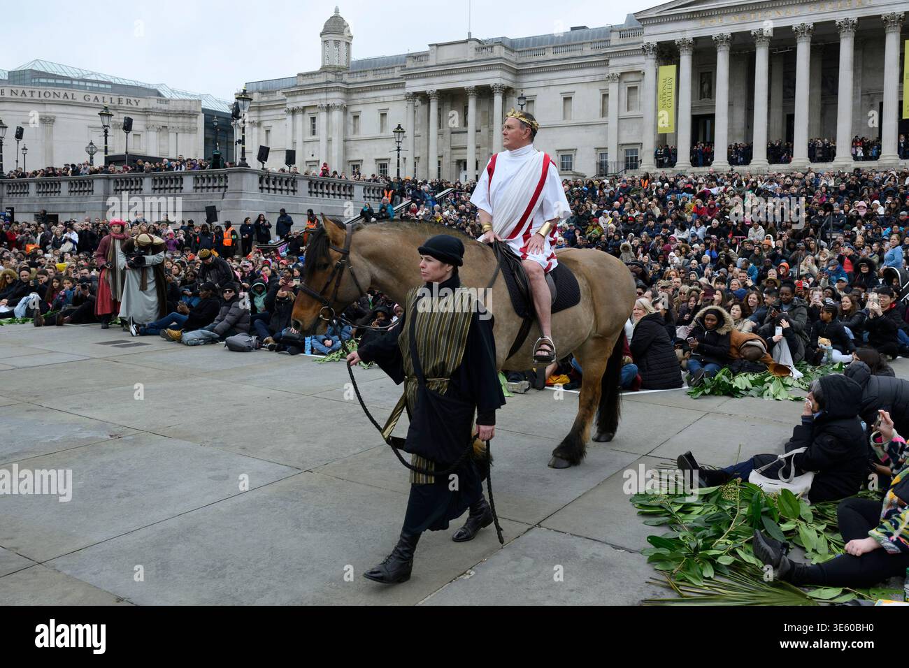 03/04/2026. London, UK Performers take part in The Passion Of Jesus ...