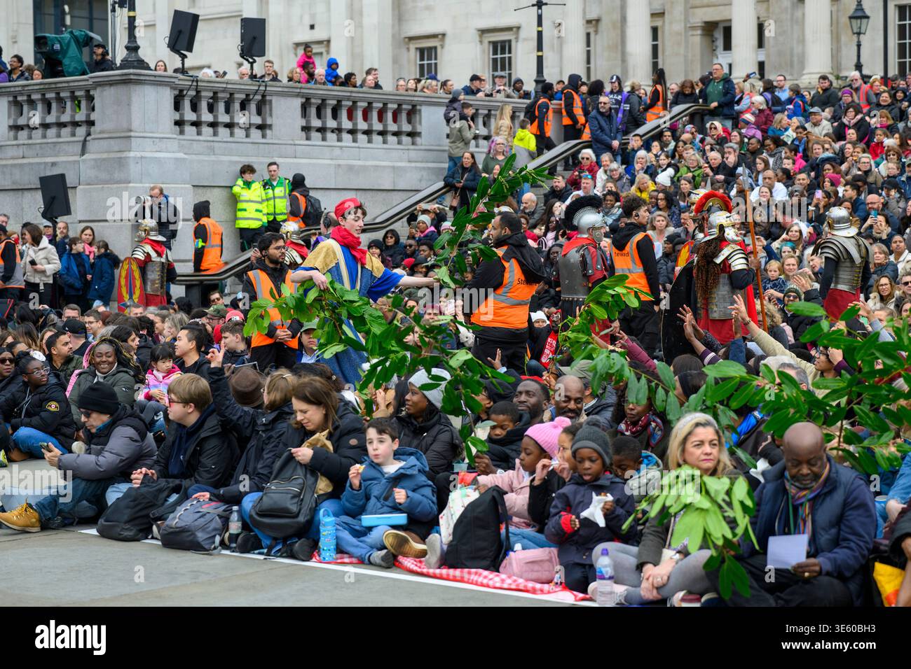 03/04/2026. London, UK Seated Spectators watch The Passion Of Jesus ...