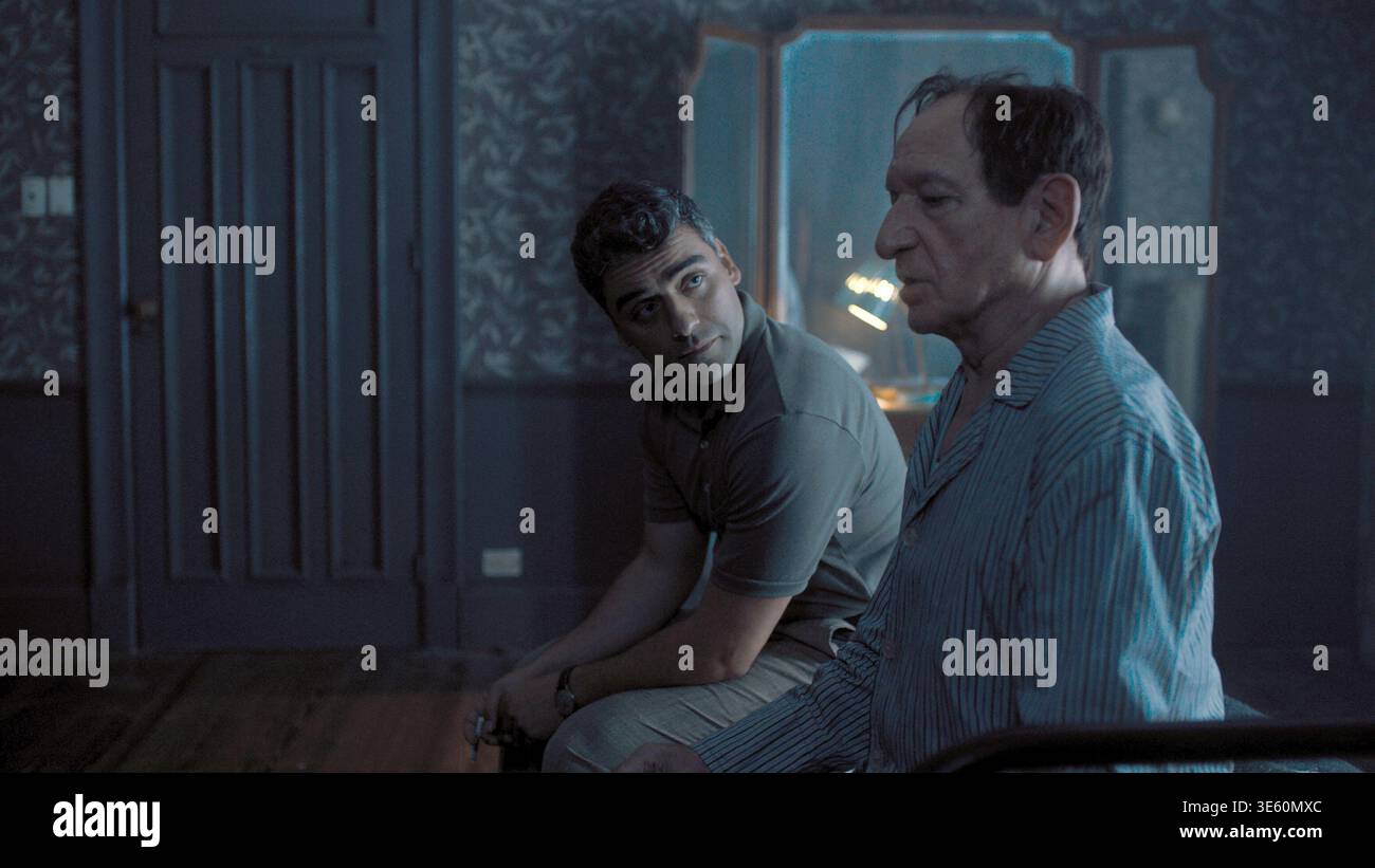 Oscar Isaac (left) stars as Peter Malkin and Ben Kingsley stars as ...