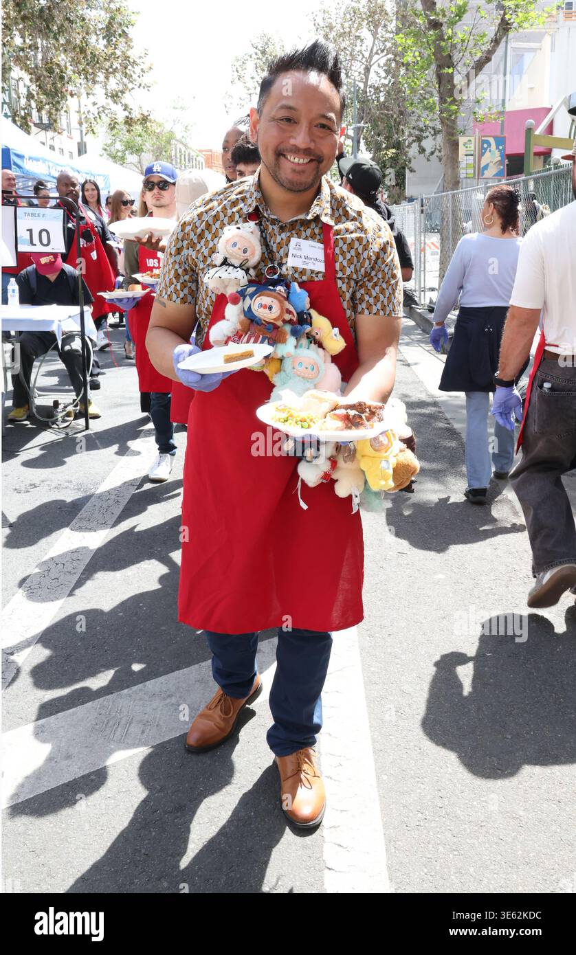 Los Angeles CA April 03: Nick Mendoza at Los Angeles Mission & Hope The ...