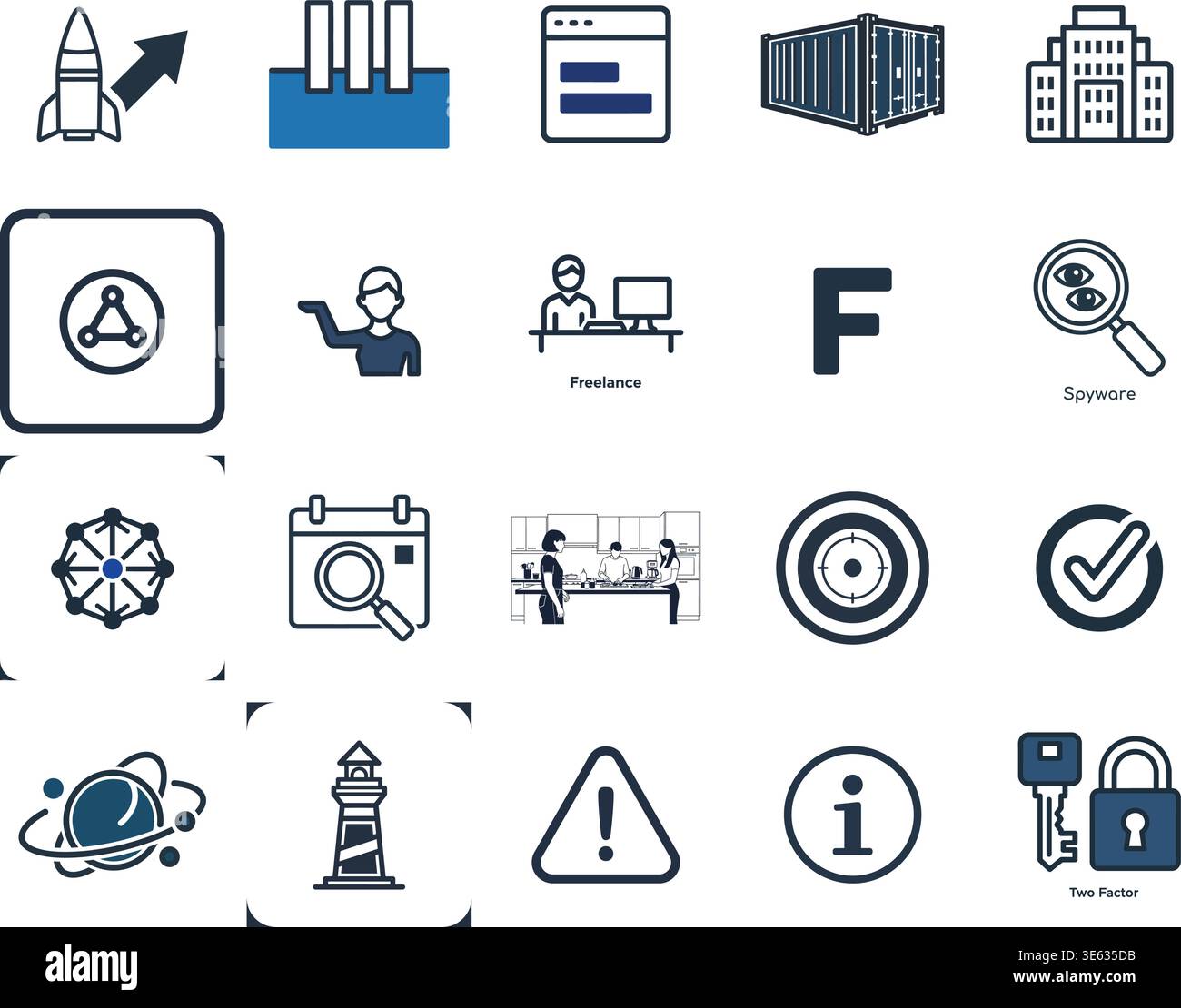 "A premium, extensive collection of professional vector line and glyph ...