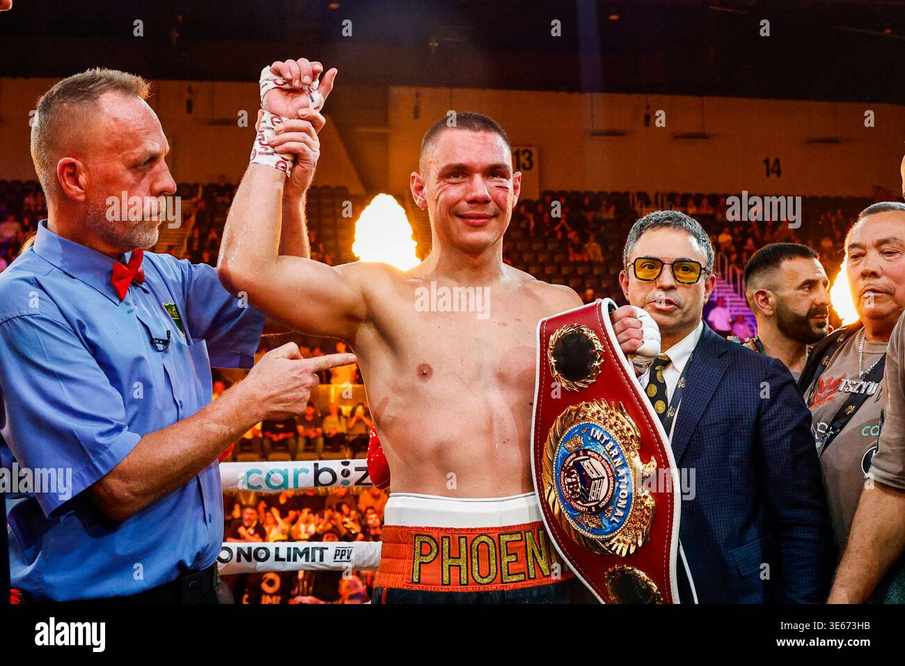 Tim Tszyu celebrates victory in his WBO International Super ...