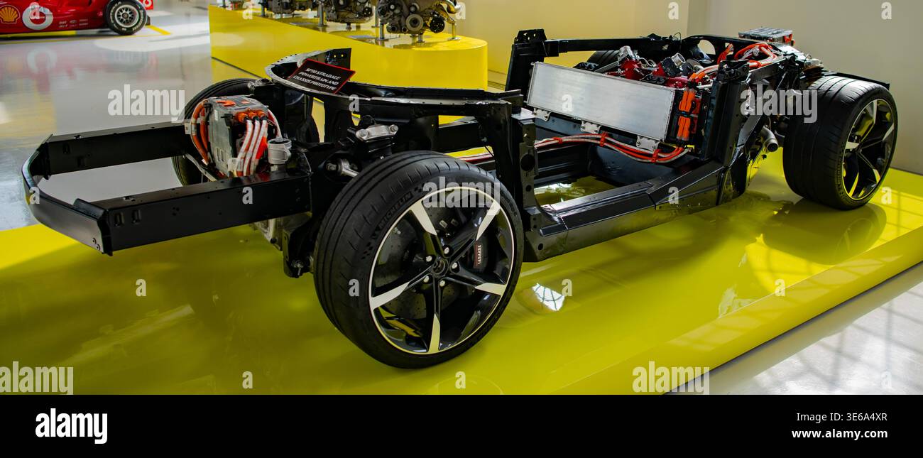 Ferrari SF90 Stradale Chassis & Powertrain at Enzo Ferrari Museum in ...