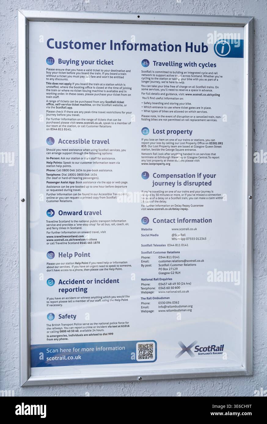 Customer Information Hub Sign at Thurso Railway Station, Scottish ...