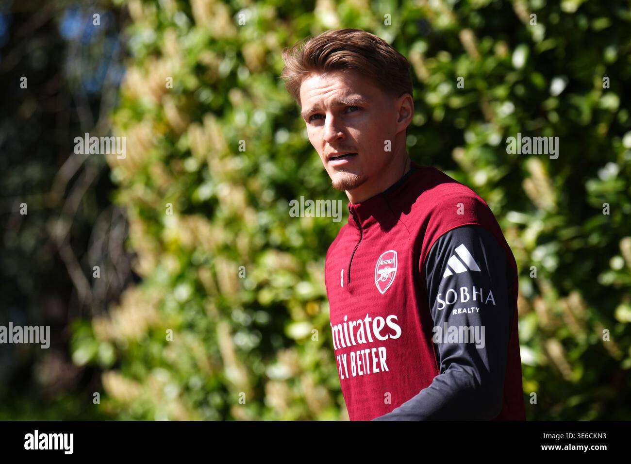 Arsenal's Martin Odegaard during a training session at the Sobha Realty ...