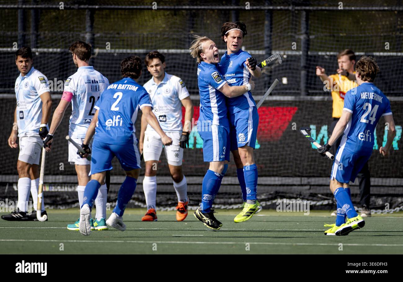 DEN BOSCH - Derck de Vilder of SV Kampong celebrates his 0-2 against ...