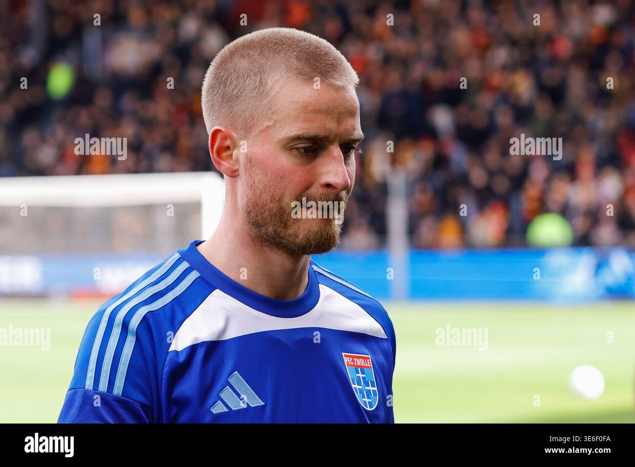 Deventer - Simon Graves of PEC Zwolle during the 2025/2026 Eredivisie ...