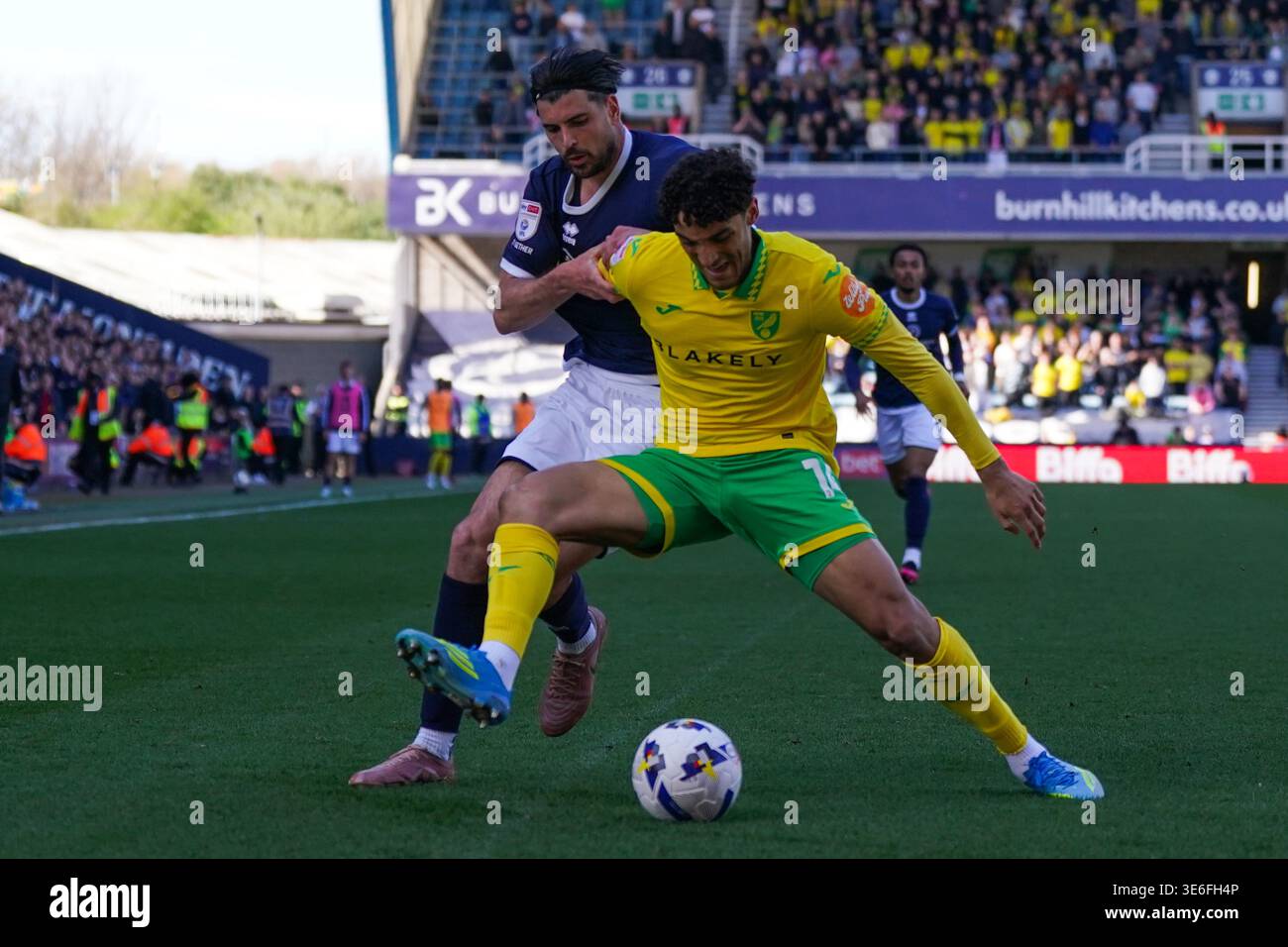 Ben Chrisene of Norwich City under pressure from Tristan Crama of ...