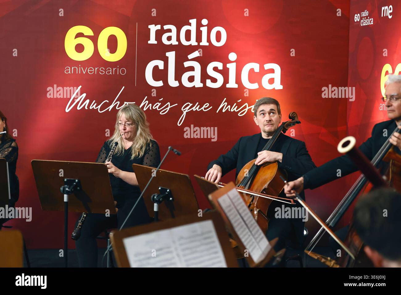 Photographs of the RTVE Orchestra and Choir during the event held at ...