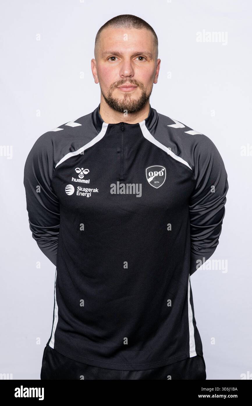 Skien 20260309. Portrait of Odds assistant coach Flamur Kastarti. Photo ...