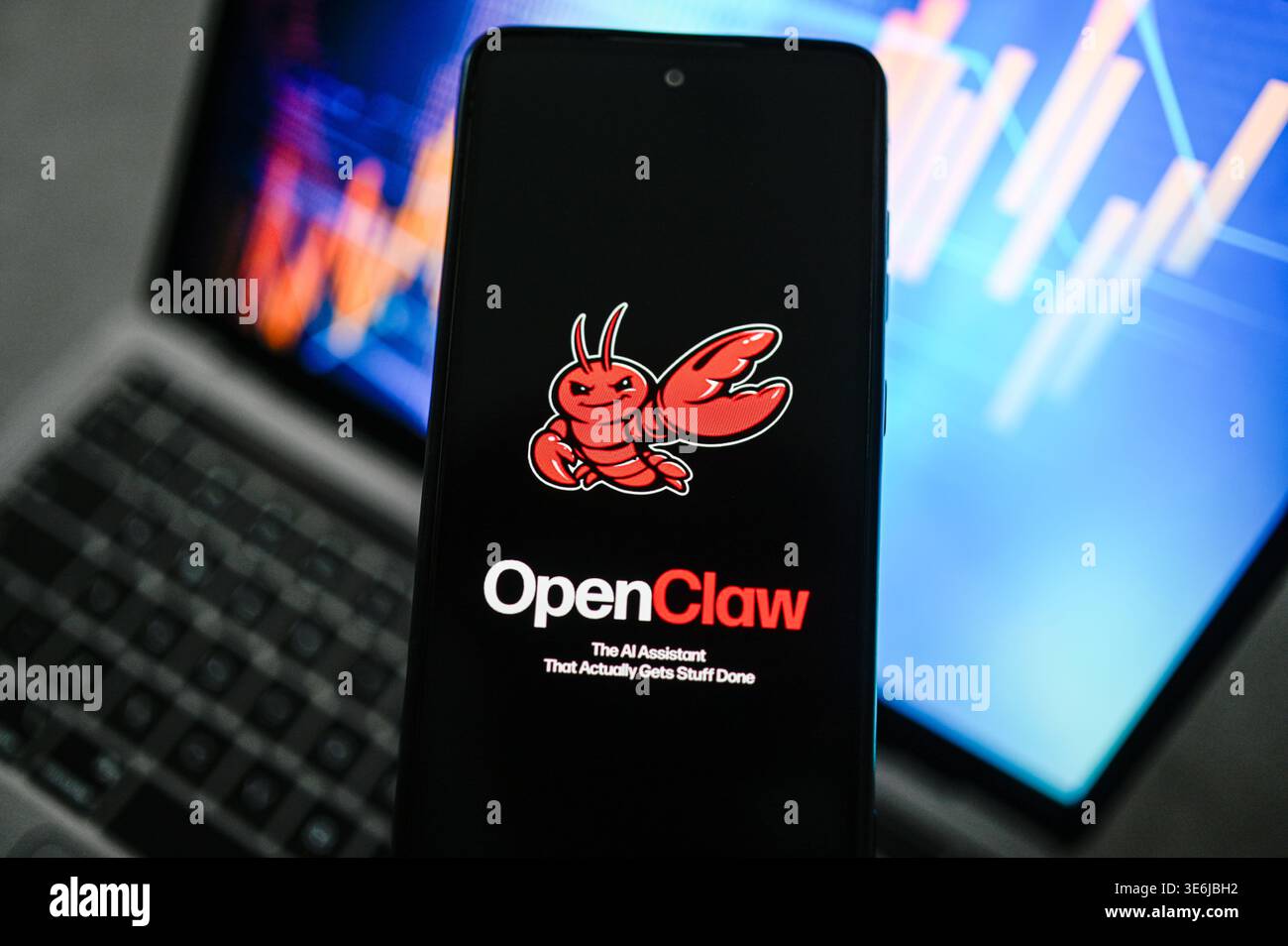 In this photo illustration, an OpenClaw logo is seen displayed on a ...