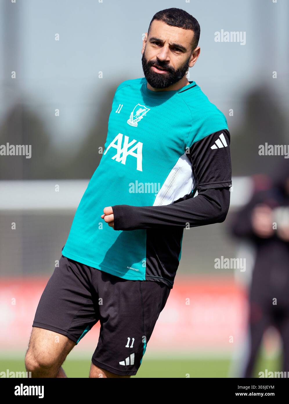 Liverpool's Mohamed Salah during a training session at the AXA Training ...
