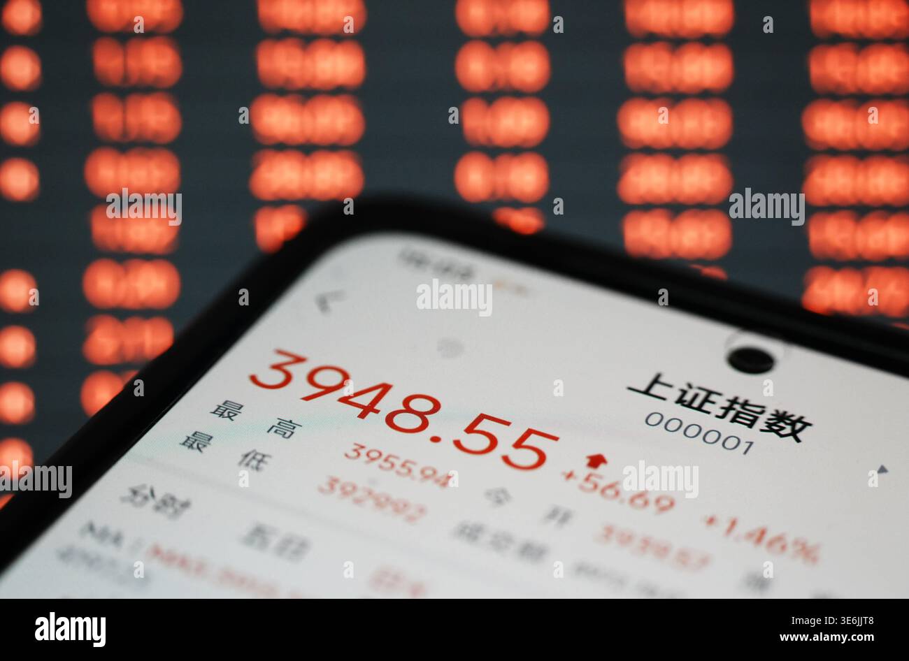 The closing point of the Chinese stock index shown on a stock investor ...