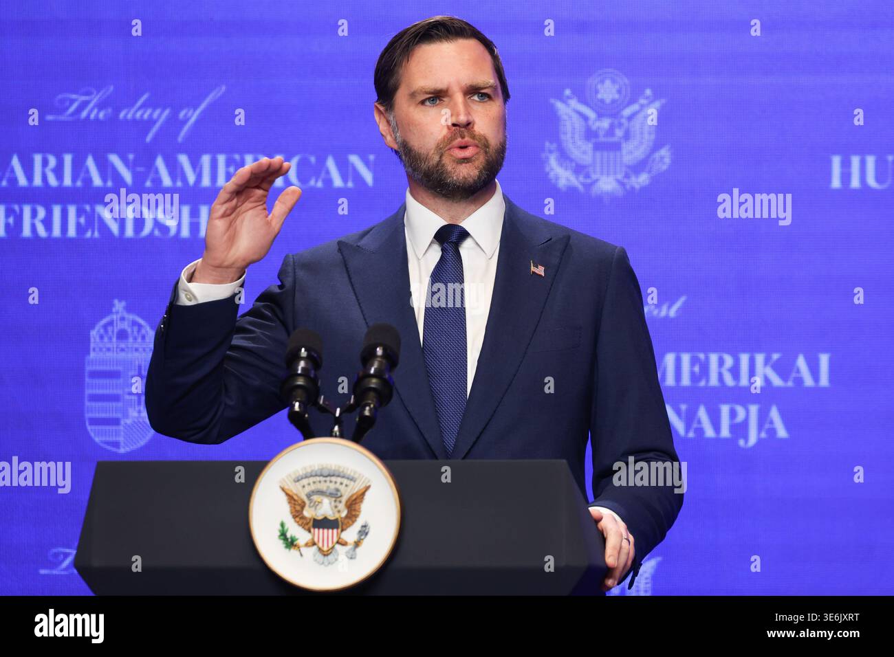 April 7, 2026, Budapest, Hungary: U.S. Vice President JD Vance and ...