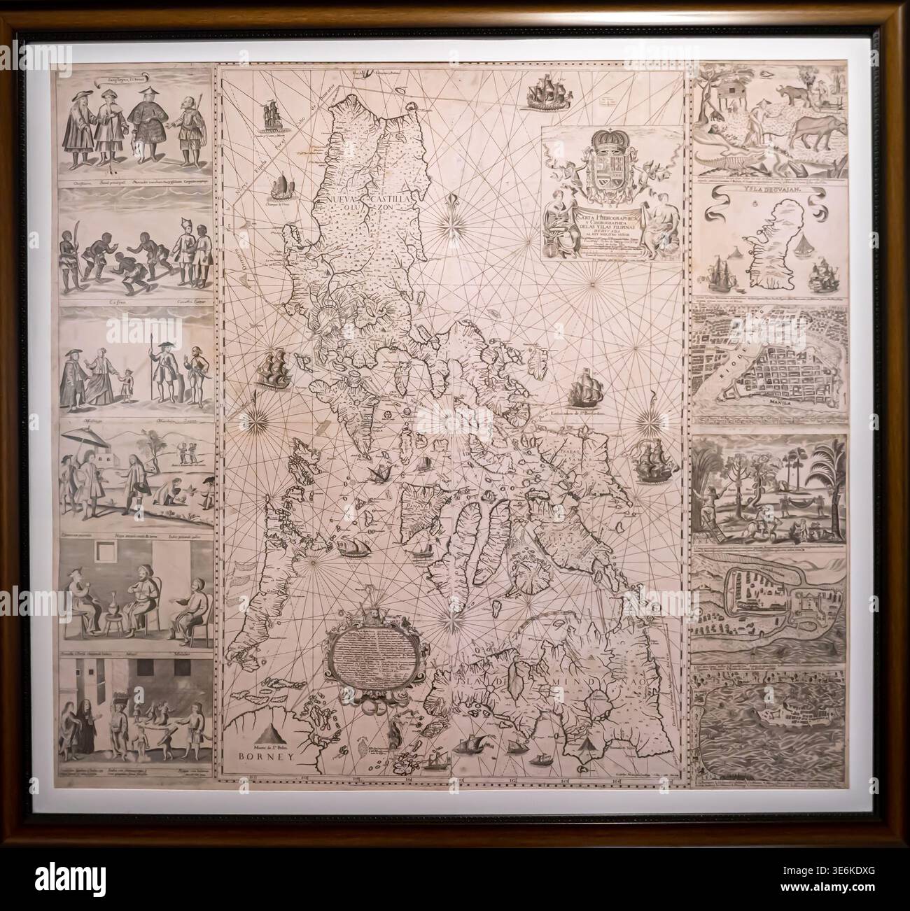 reproduction of the 1734 Murillo Velarde map of the Philippines. It is ...