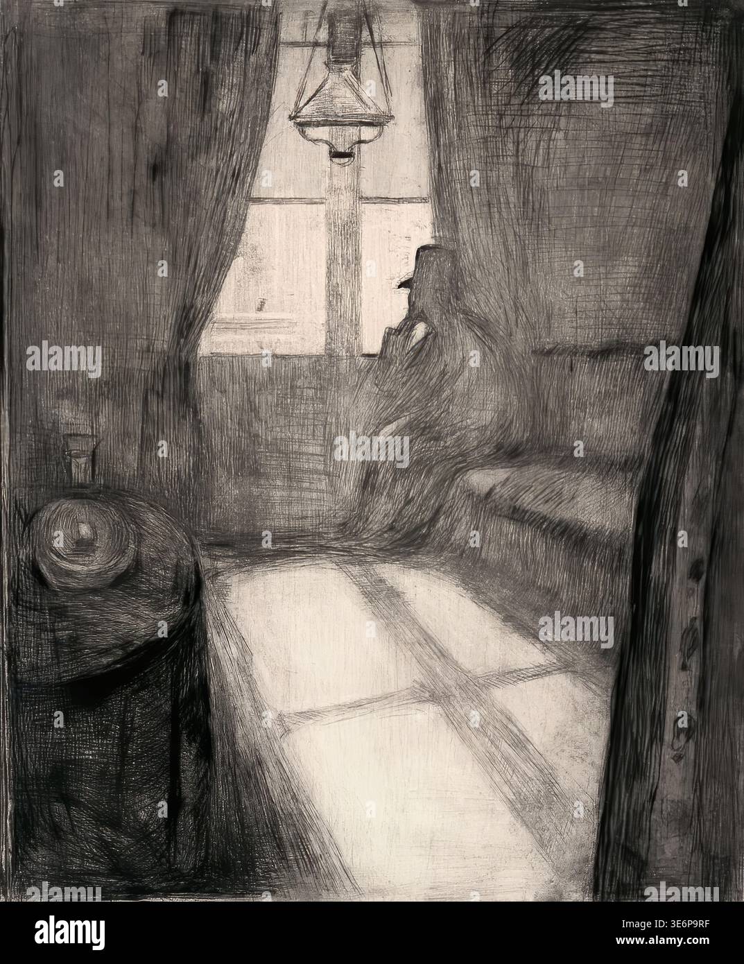 Edvard Munch – Moonlight (Night in Saint-Cloud), 1890 – oil painting ...